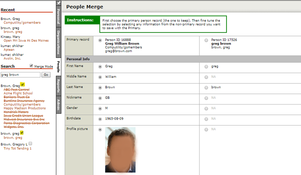 People Merge Feature Now Available